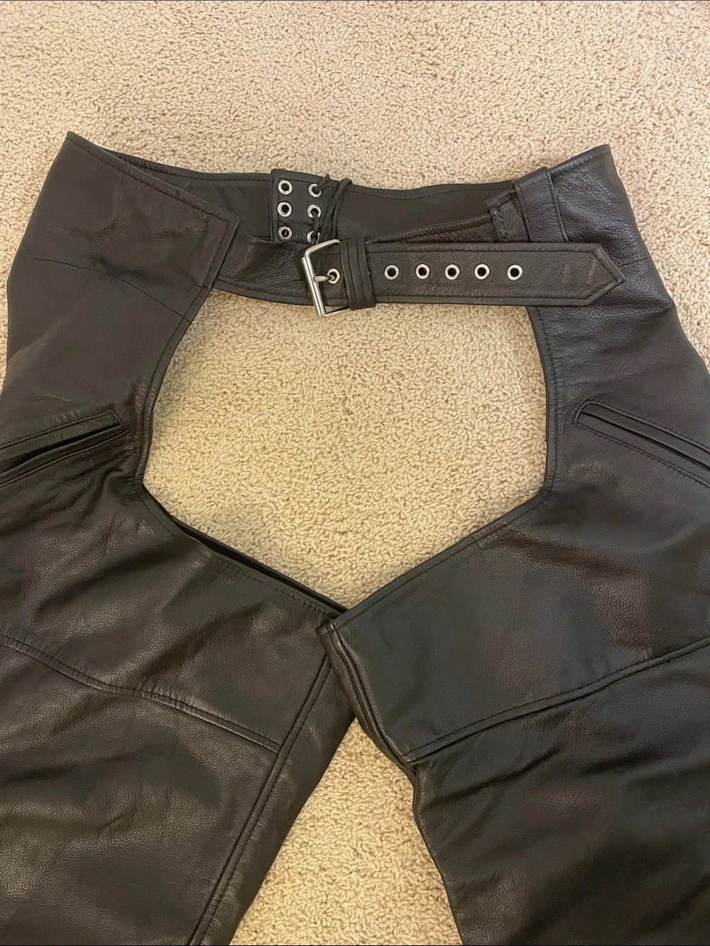 Fmc | Pants | Fmc Black Leather Motorcycle Chaps | Poshmark